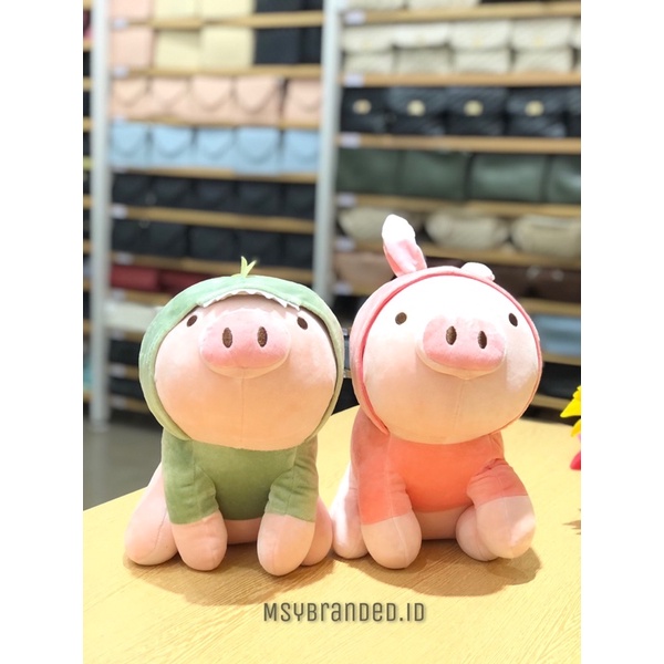 Jual SITTING PIGLET PLUSH TOY WITH RABBIT AND DINOSAURUS MINISO BONEKA ...