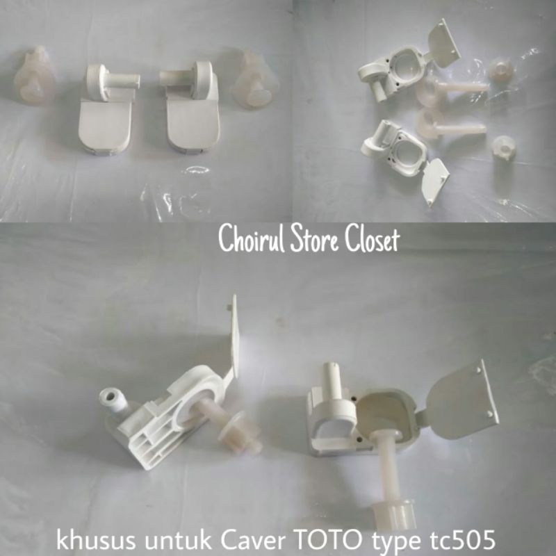 Jual kaki kaver closet duduk/baut engsel tutup toto tc505/skrup tutup ...