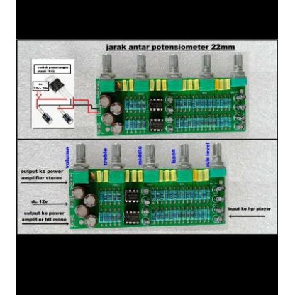 Jual tone control stereo plus middle dan subwoofer NE5532 | Shopee ...
