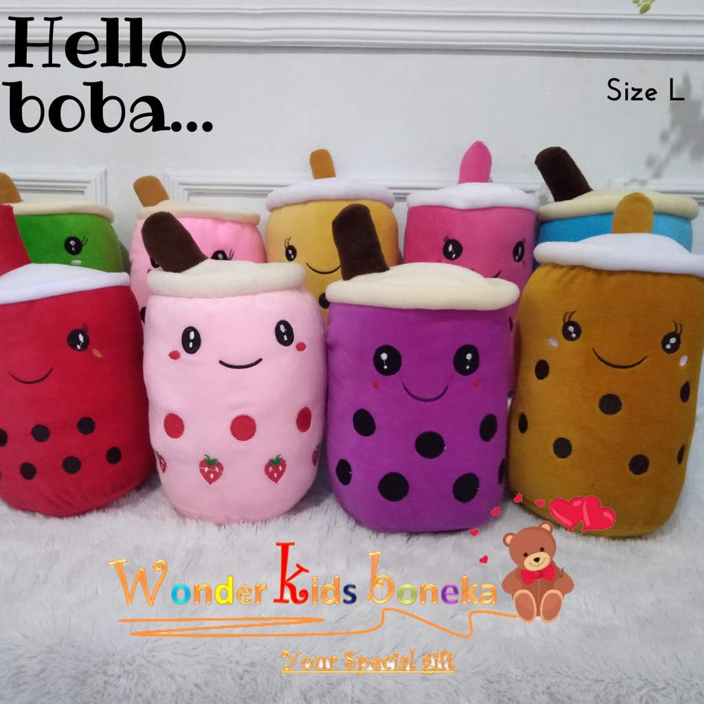 Jual BONEKA BOBA MILK TEA BROWN SUGAR NON LED BUBBLE LUCU UKURAN L ...