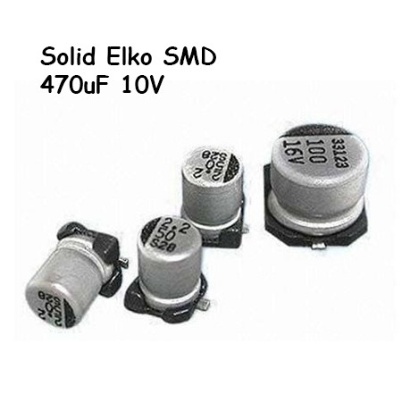 Jual Capacitor Elco SMD 470uF 10V Solid Kapasitor Elko 470 uF | Shopee ...