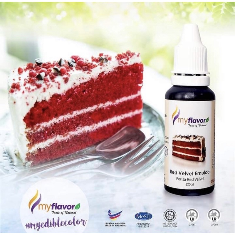 Jual my flavor red velvet emulco/ perisa red velvet halal 25gr | Shopee ...
