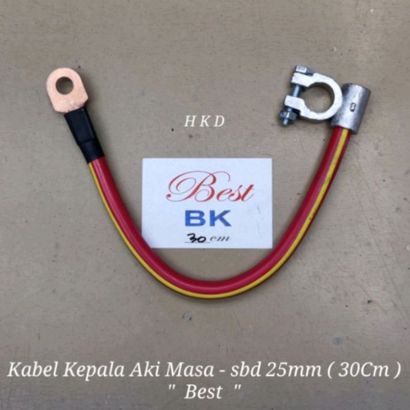 Jual KABEL KEPALA AKI MOBIL MASA 25MM(30CM)/KABEL ACCU MOBIL MASA 25MM ...