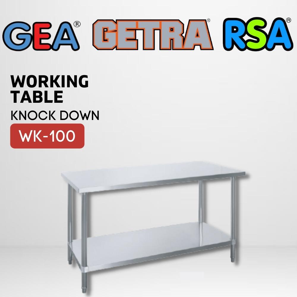 Jual GETRA WK-100 WORKING TABLE MEJA STAINLESS KNOCKDOWN WK 100 ...
