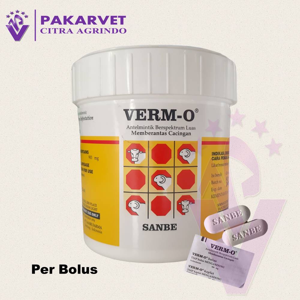 Jual VERM O BOLUS Obat Cacing Sapi, Kuda, Kerbau Ampuh! Sanbe (Harga ...