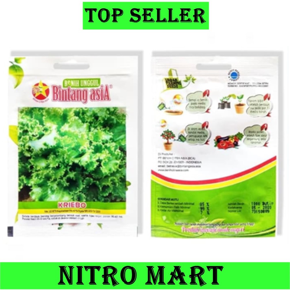 Jual Benih atau Bibit Sayur Selada KRIEBO Mini Pack == 1000 Biji ...