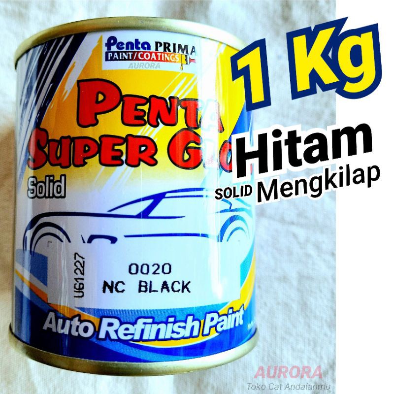 Jual Cat Hitam Black 1Kg Penta Super Gloss 0020 Standart Solid ...