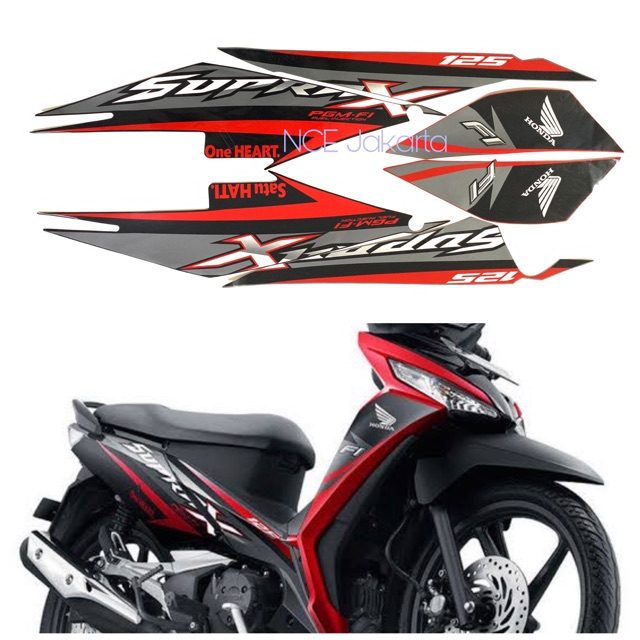 Jual STIKER STRIPING SUPRA X SPORTY FI 2015 MERAH | Shopee Indonesia