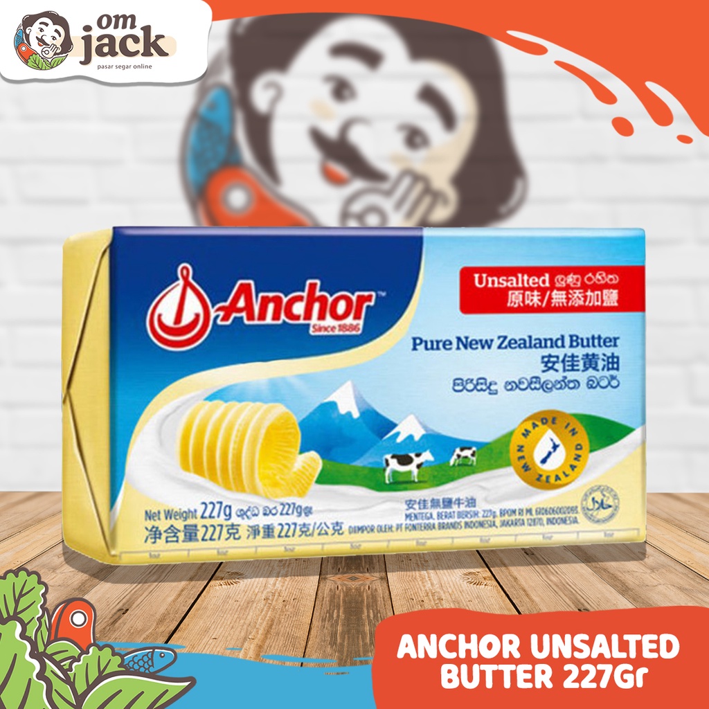 Jual ANCHOR UNSALTED BUTTER 227 gr | Shopee Indonesia