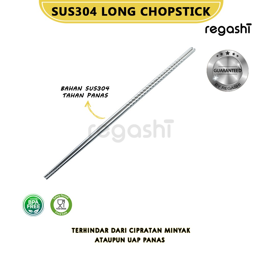 Jual Regashi Sumpit Korea Stainless Steel Panjang Tebal | Sumpit Masak ...