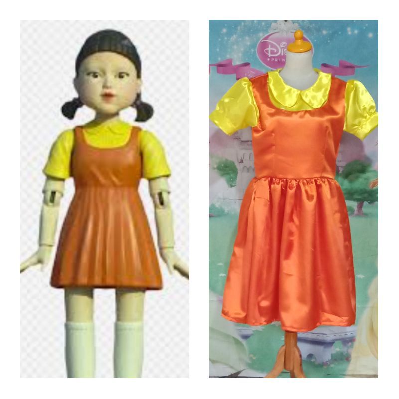 Jual Kostum Cosplay Karakter Robot Boneka Squid Game Dewasa Film Drakor ...