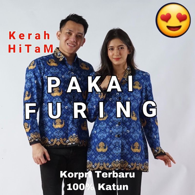 Jual BAJU KORPRI KERAH HITAM FUL FURING kemeja korpri terbaru 2022 kemeja korpri pria baju ...