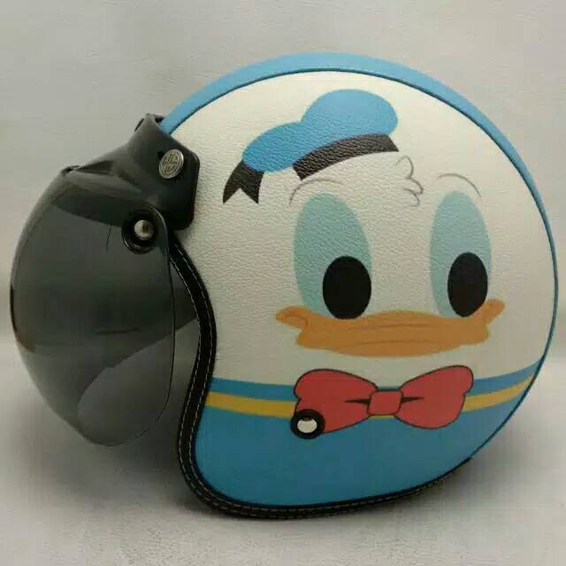 Jual Helm bogo retro kulit karakter donald duck | Shopee Indonesia