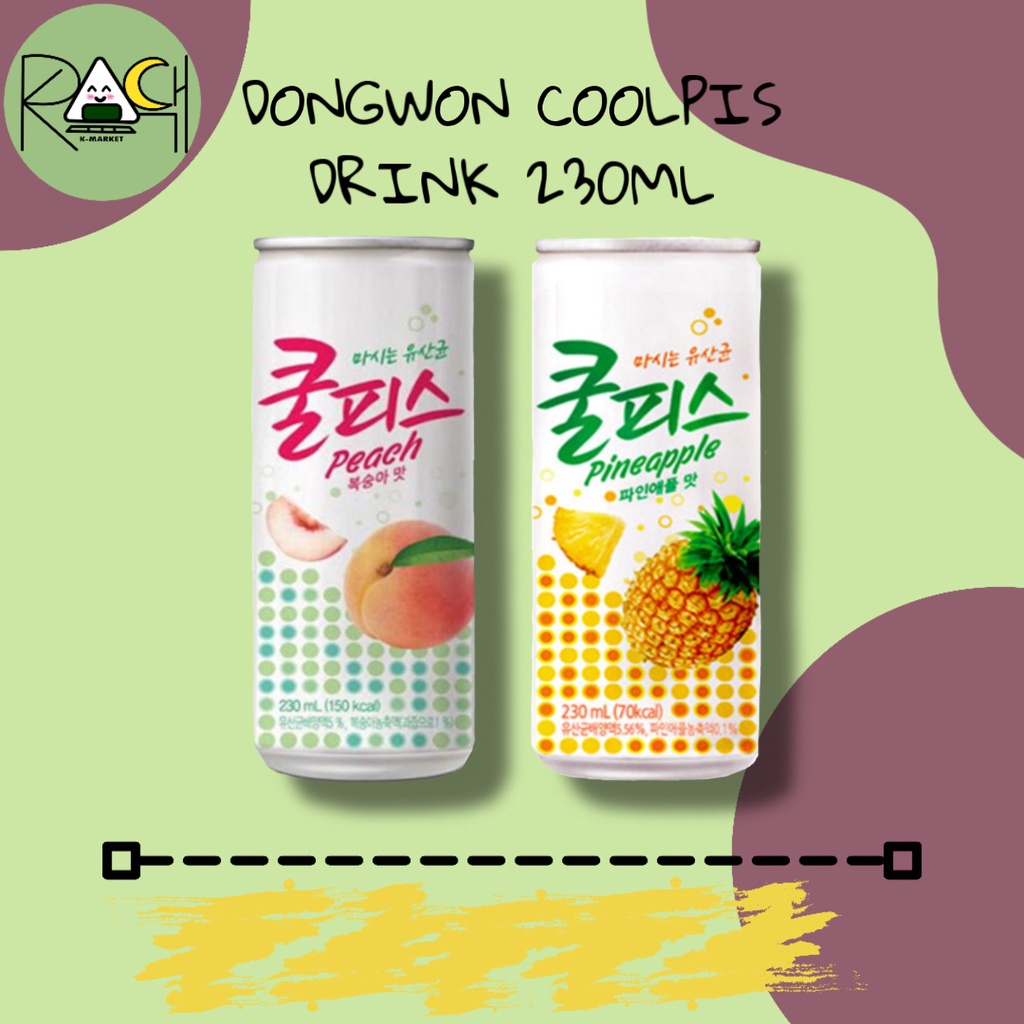 Jual Dongwon Coolpis Drink Can 230ml - Minuman Rasa Peach dan Pineapple - Made In Korea | Shopee ...