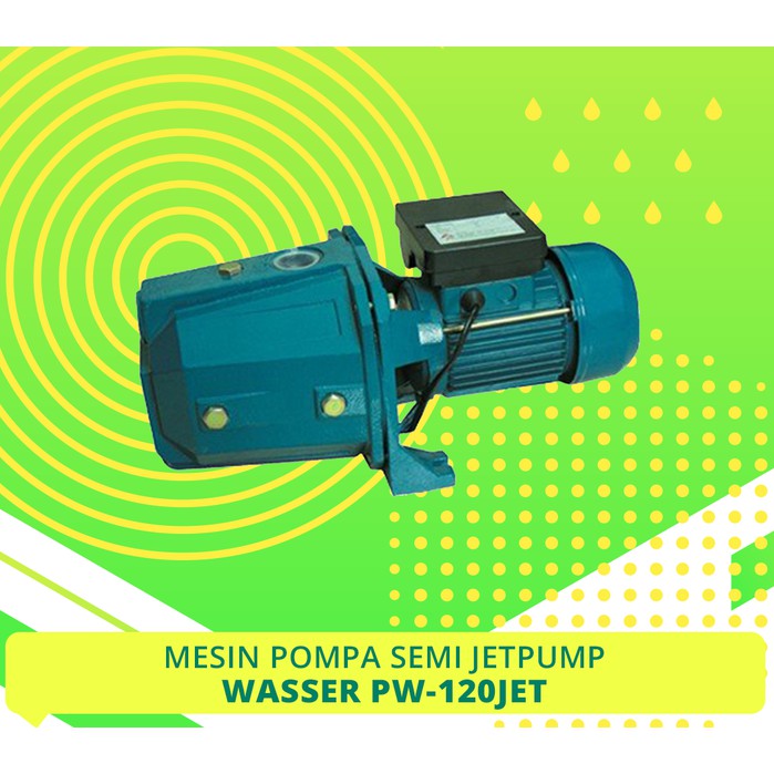 Jual POMPA AIR SEMI JET PUMP WASSER 100 WATT PW - 120 JET | Shopee ...
