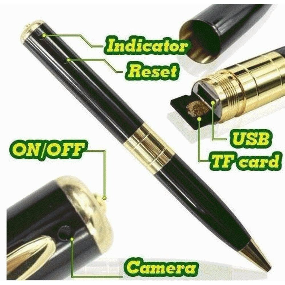 Jual Ballpoint Recorder Pulpen Spy Pen dengan kamera perekam | Shopee ...