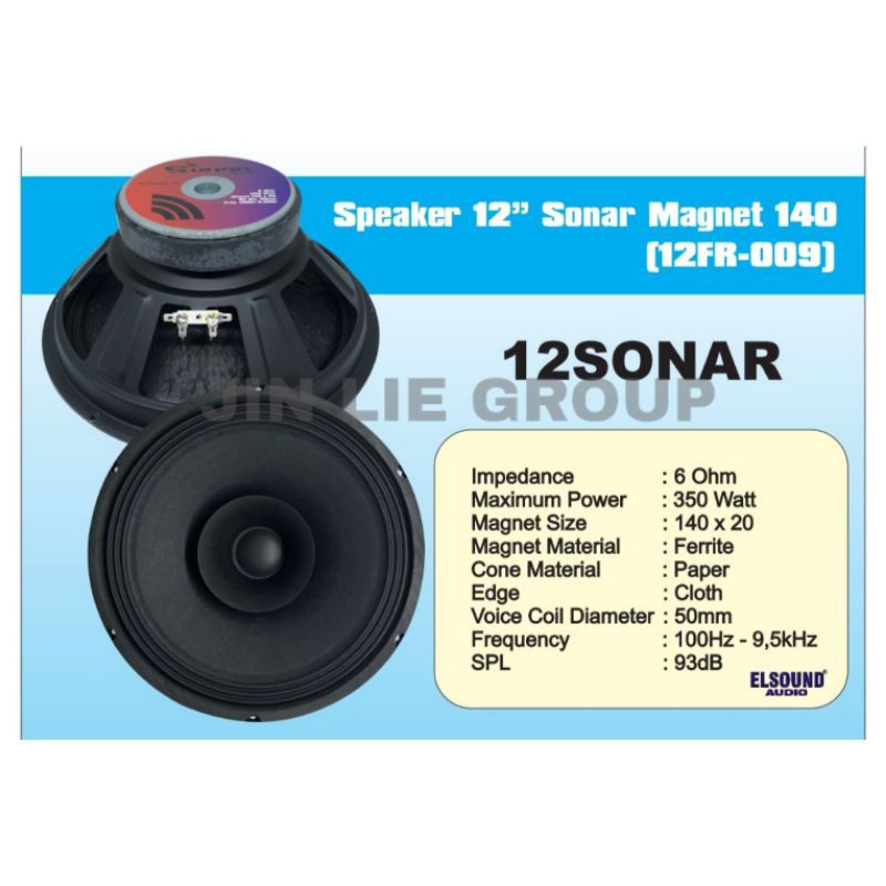 Jual SPEAKER ELSOUND 12 INCH FULL RANGE ORIGINAL 300 CORONG HITAM ...