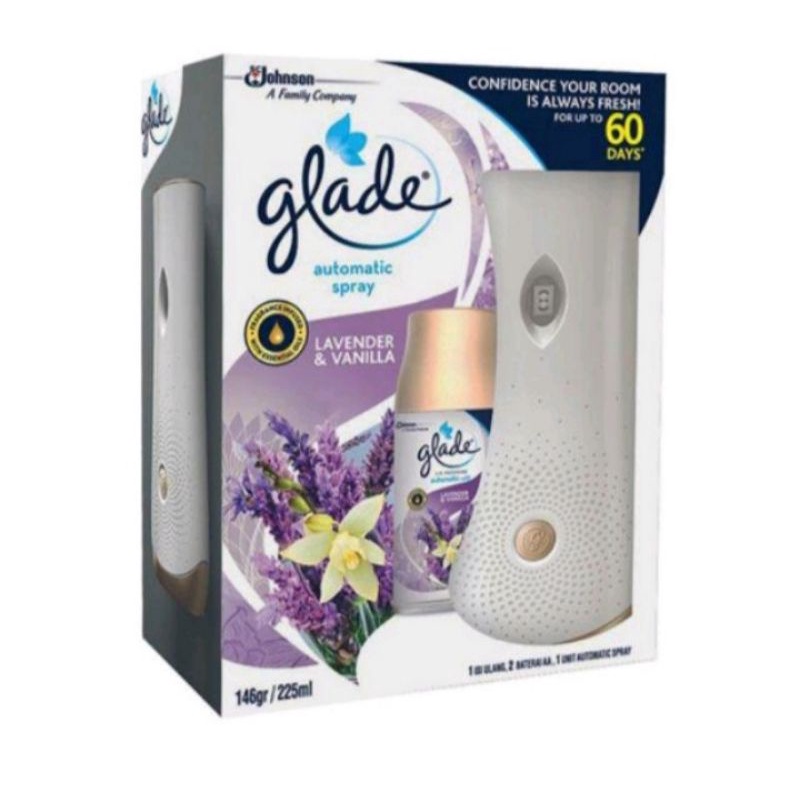 Jual Glade Automatic device spray alat free refill146 gr(mesin+refill+baterai) | Shopee Indonesia