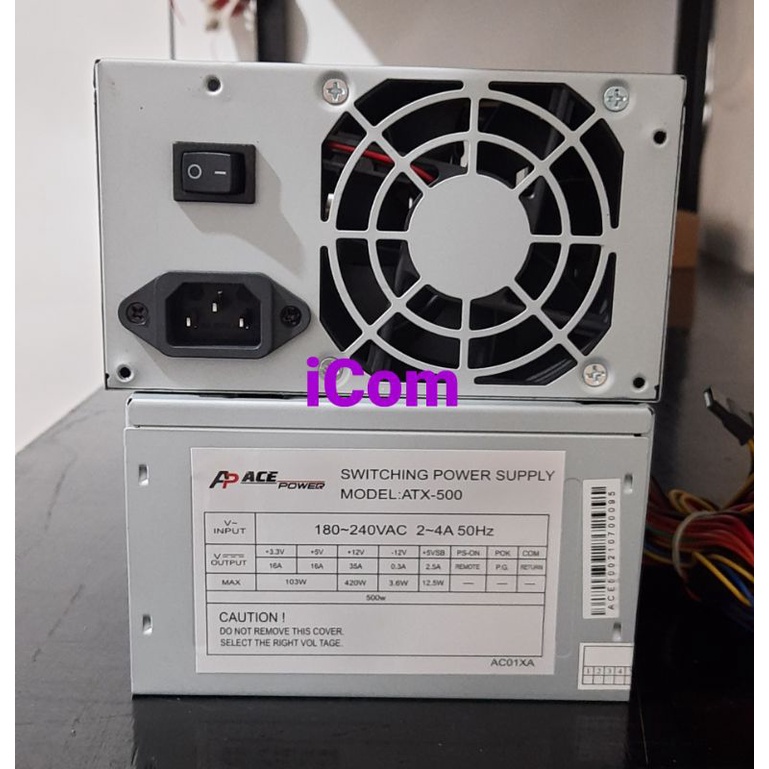 Jual Ace Power PSU 500W ATX Internal Power Supply Casing Atx | Shopee ...