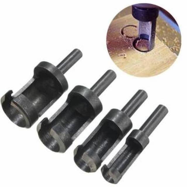 Jual Set 4pcs Mata Bor Dowel/ Plug Cutter Drill Bit/ Mata Bor Dowel Set ...