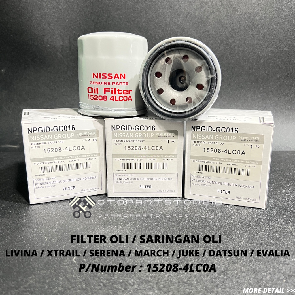 Jual FILTER OLI / SARINGAN OLI NISSAN GRAND LIVINA XTRAIL SERENA MARCH JUKE DATSUN | Shopee ...