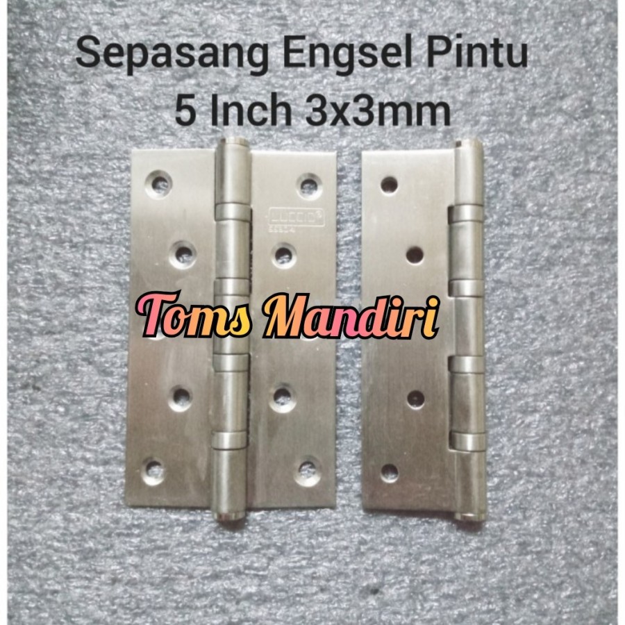 Jual Engsel Pintu 5''Inch 3x3x3 Merk Luccio Stainless Steel | Shopee ...