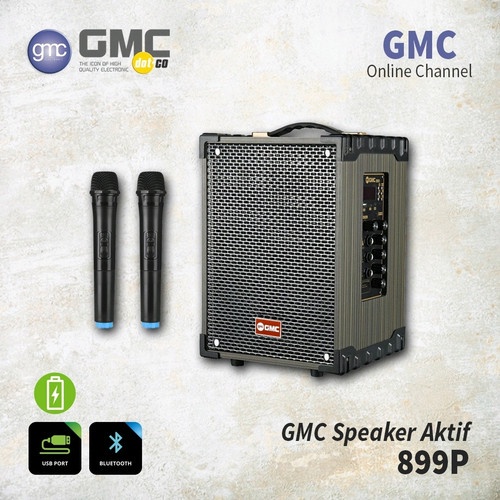 Jual GMC 899P SPEAKER BLUETOOTH KARAOKE + 2 MIC WIRELESS | Shopee Indonesia