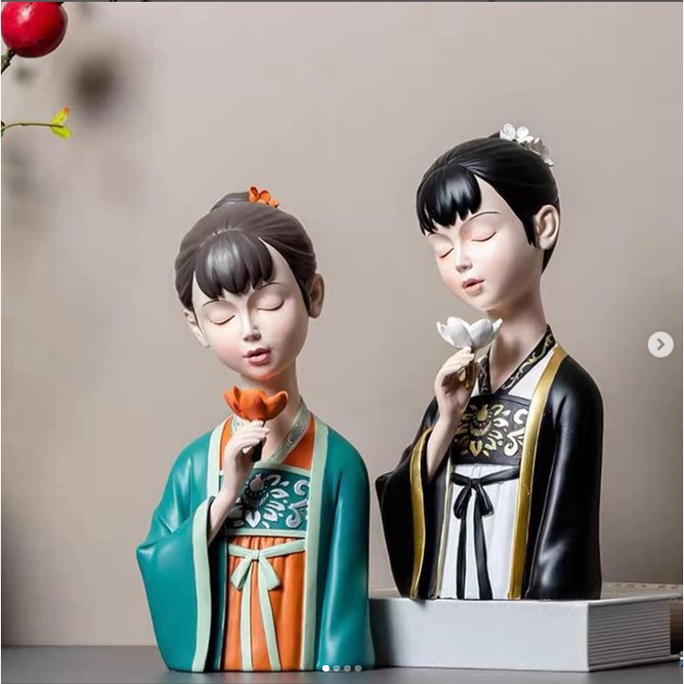 Jual Patung Chinese Lady with Flower by Plateful Co | Shopee Indonesia
