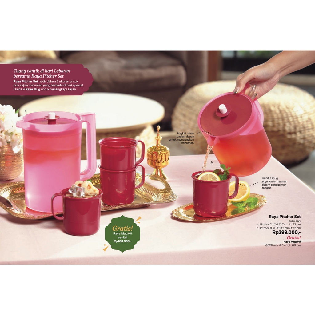 Jual Raya Pitcher Set / Paket Sajian Minuman Gelas Teko Original ...