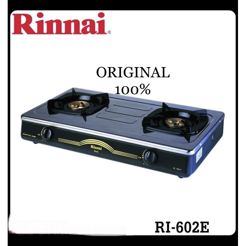 Jual Kompor Gas RINNAI RI-602E Kompor Rinnai 2 Tungku RI602E Kompor 2 Tungku RI 602 E | Shopee ...