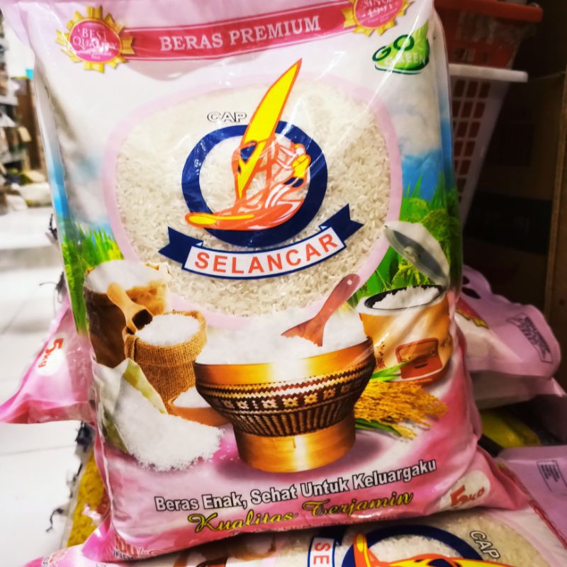 Jual Beras Cap SELANCAR 5 kg Premium | Shopee Indonesia