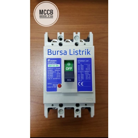 Jual MCCB SHIHLIN BM100-SN 3 Pole 75A 100A | Shopee Indonesia