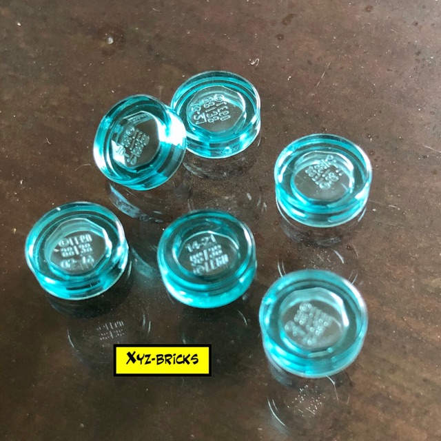 Jual LEGO PARTS 6022171 - Round Flat Tile 1x1 Transparent Light Blue ...