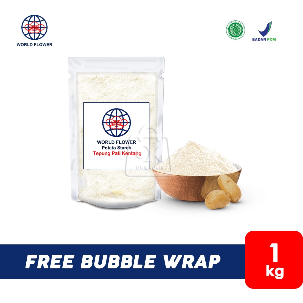 Jual Potato Starch / Tepung Pati Kentang World Flower (1 Kg) | Shopee ...