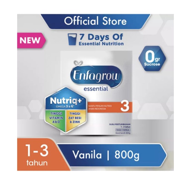 Jual Promo!! Enfagrow Essential 3 Vanilla 800gram | Shopee Indonesia