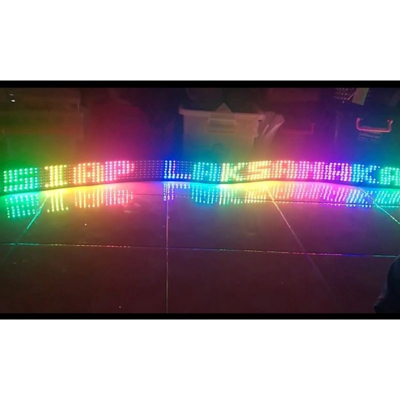 Jual Strobo Kaca Running Text 7Baris setting via HP android | Shopee ...