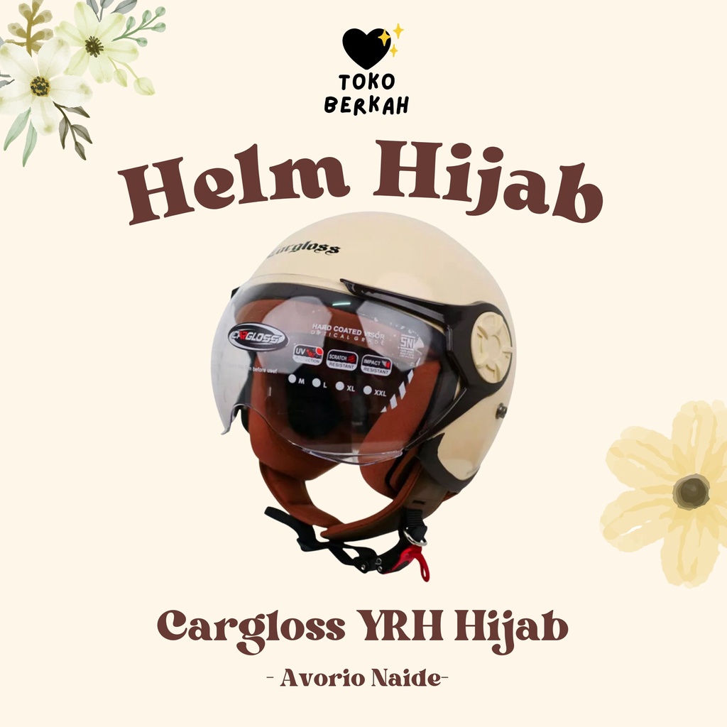 Jual Helm Hijab Cargloss YRH - Avorio Naide | Shopee Indonesia