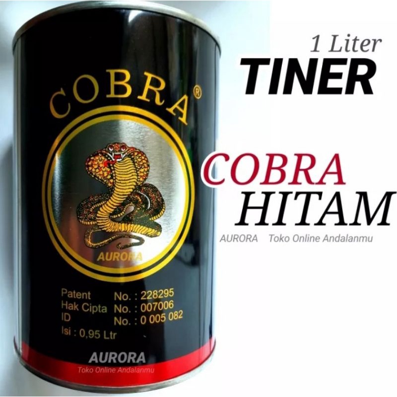 Jual Tiner KOBRA HITAM COBRA 1 Liter Thinner Hi gloss dengan kualitas ...