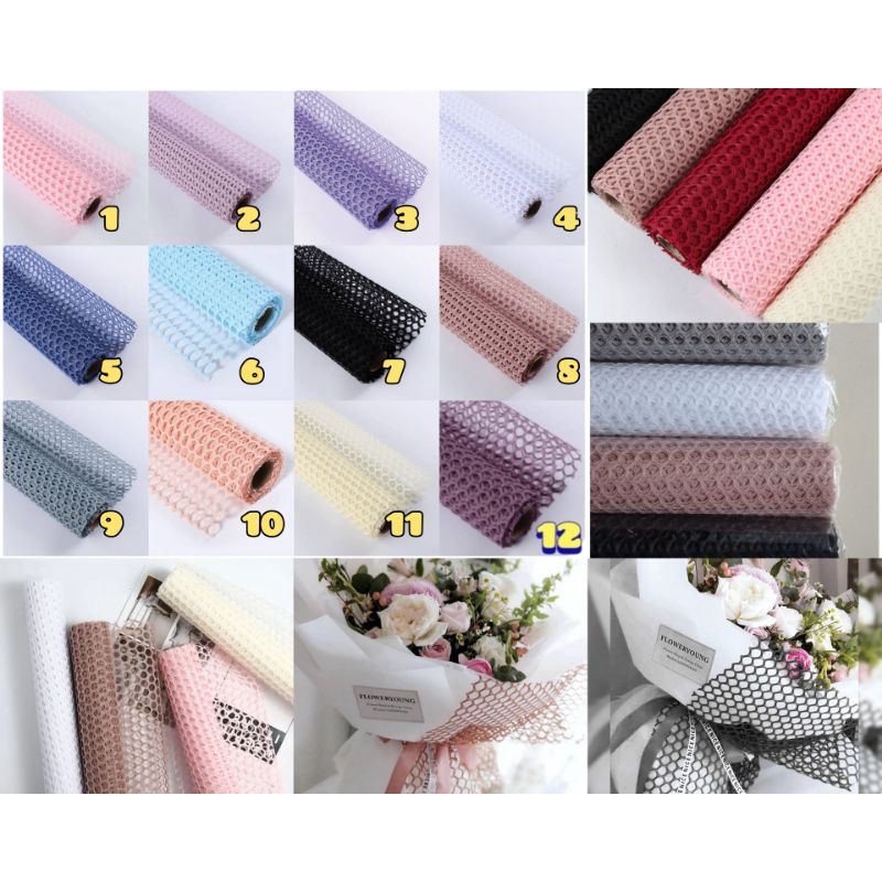 Jual 1 Roll Korean Circle Mesh Kain Jala Jaring Wrapping Flower Jual ...