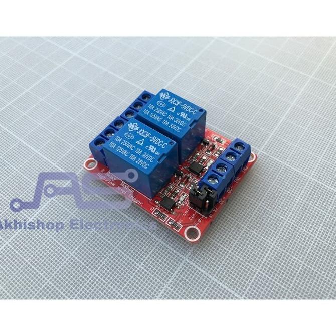 Jual 2 Channel Relay Module 5V Supports High and Low Trigger akh11 ...