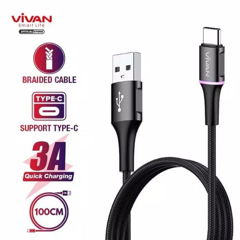 Jual Kabel Vivan VDC100 Kabel Vivan Type C Kabel Vivan Android Kabel ...