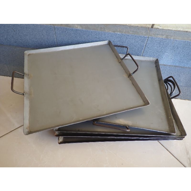 Jual Wajan Datar Plat Besi 35X35 Awet Kuat Roti Bakar Cane Pepes ...