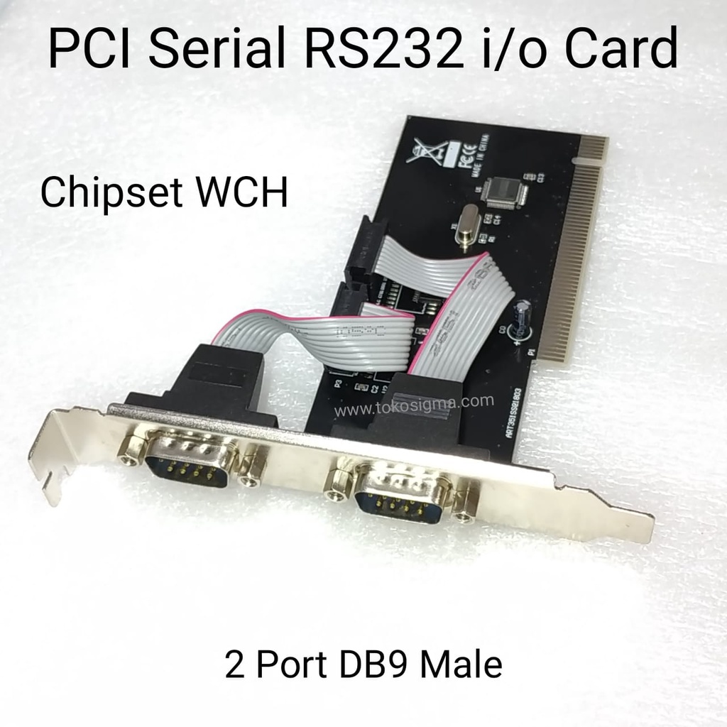 Jual PCI Serial COM DB9 RS232 Card i/o Controller Expansion Card 2 port DB-9 Chip WCH | Shopee ...