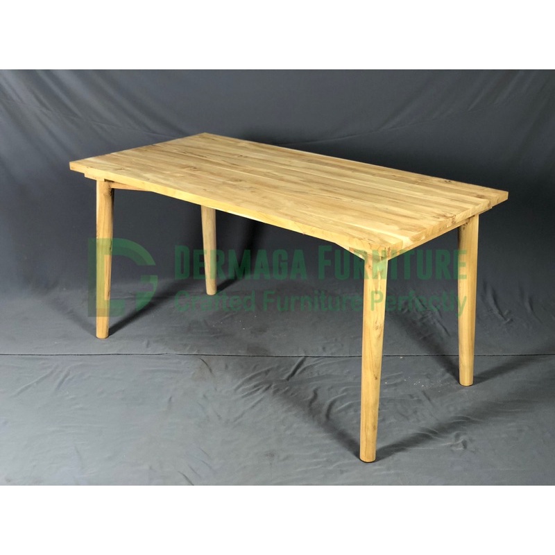 Jual MEJA MAKAN 140CM X 70CM KAKI BUBUT KAYU JATI MEJA CAFE SOFA KURSI ...