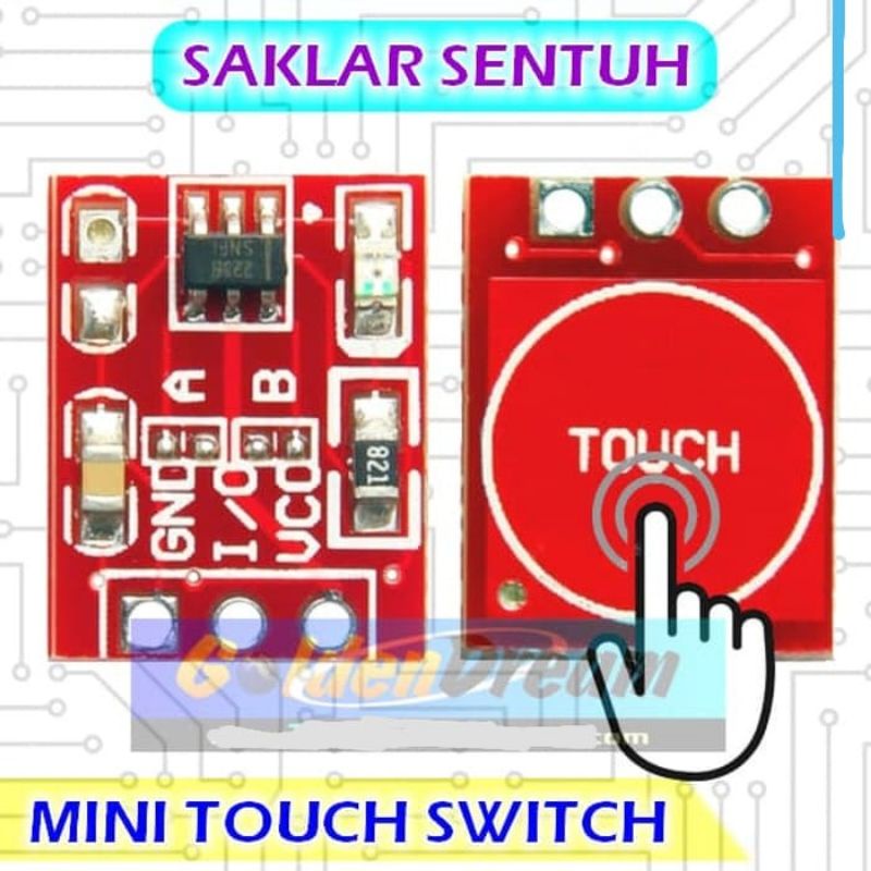 Jual Modul TTP223 Mini Capacitive Touch Switch Saklar Sentuh TTP 223 ...