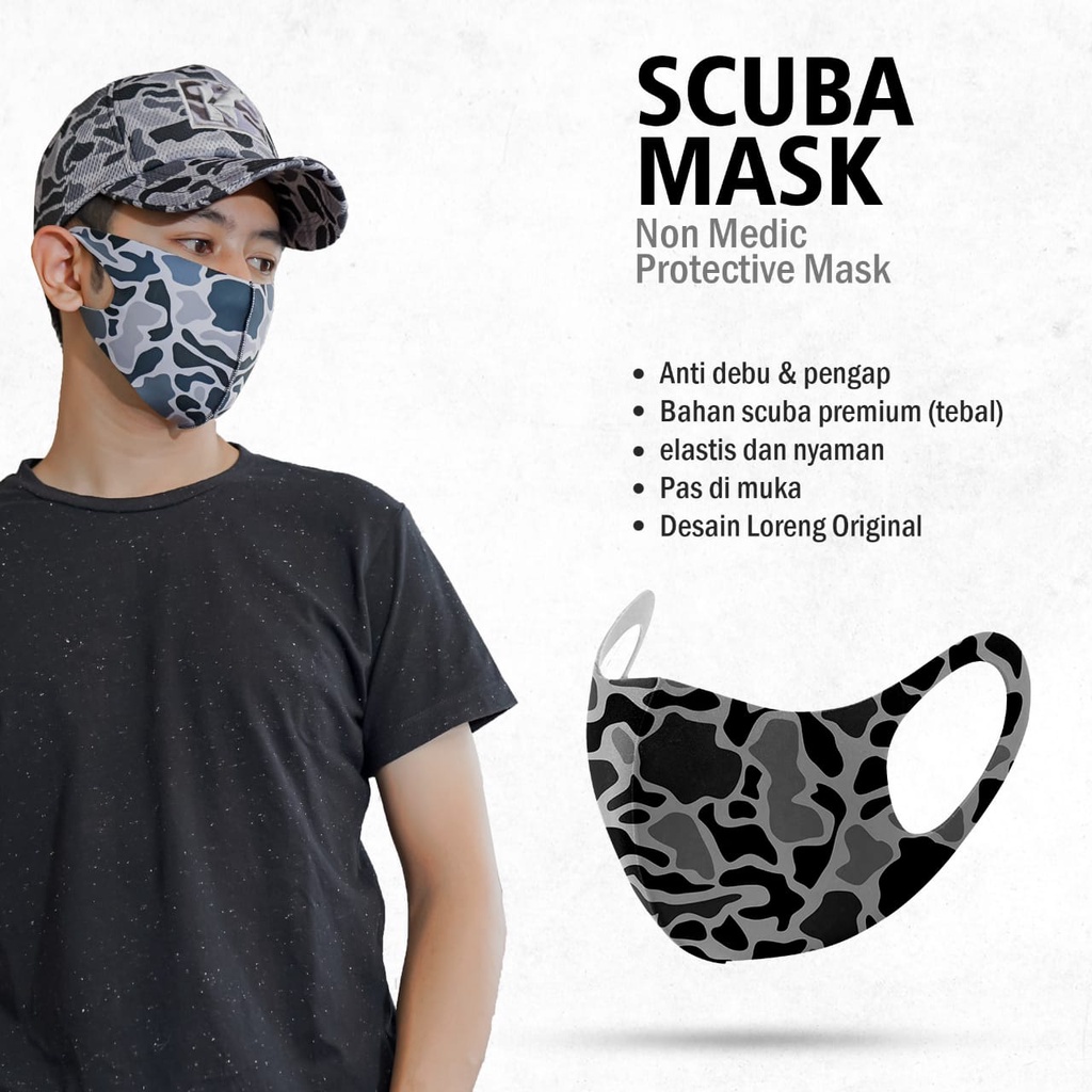Jual Masker Scuba Dewasa - Gramasi 340 - Anti Polusi dan Lembut - Bisa ...