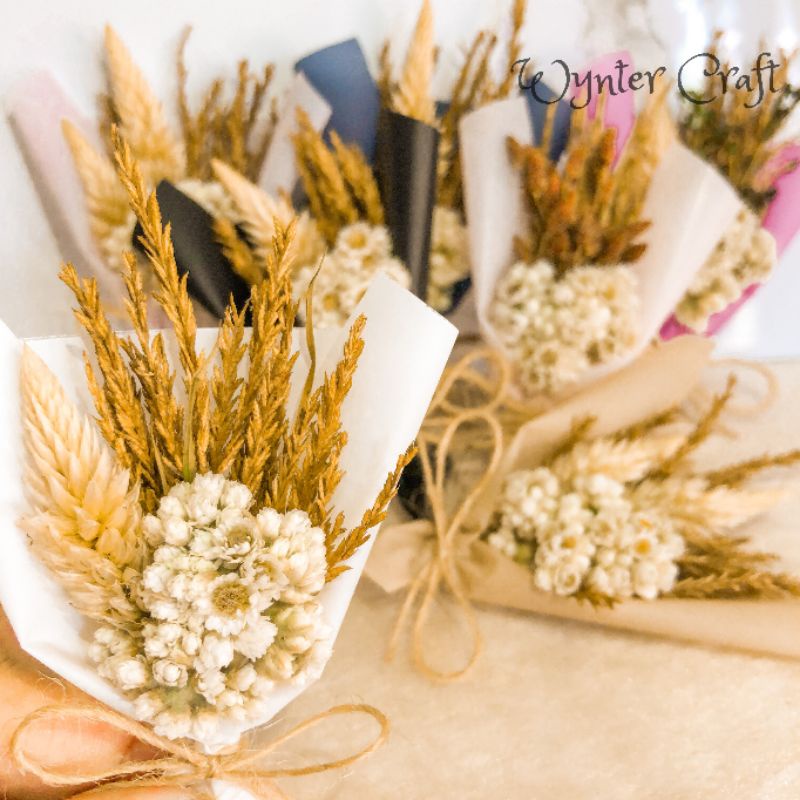 Jual Bouquet Mini Bunga Kering Rustic Hampers Hiasan Kado | Shopee ...
