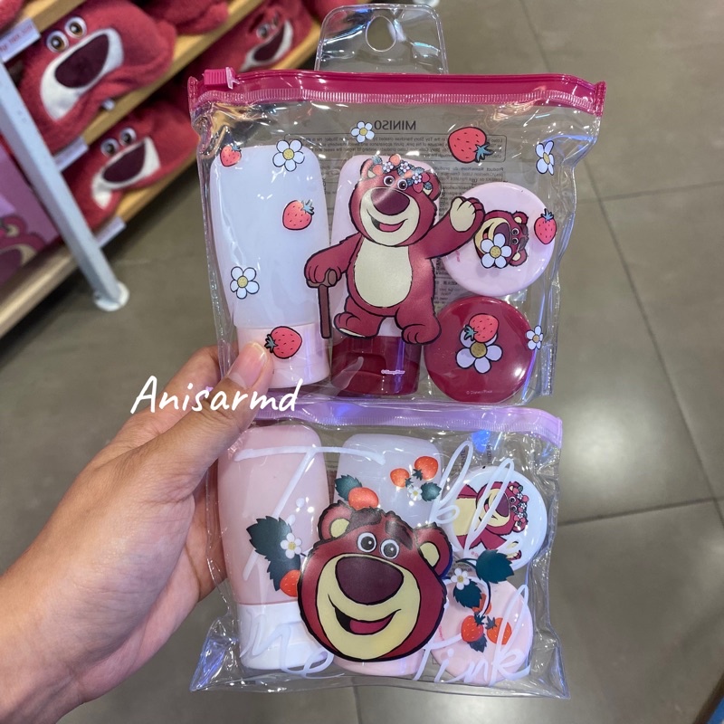 Jual lotso collection portable travel kit miniso / botol travel miniso ...