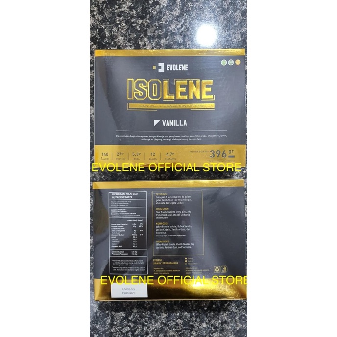 Jual ISOLENE WHEY ISOLATE PROTEIN EVOLENE 396 GR SUSU FITNESS GYM 12 ...