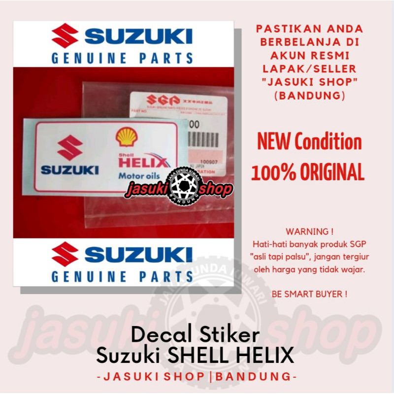 Jual Decal Sticker Label Stiker Suzuki SHELL HELIX Motor Oil | Shopee ...
